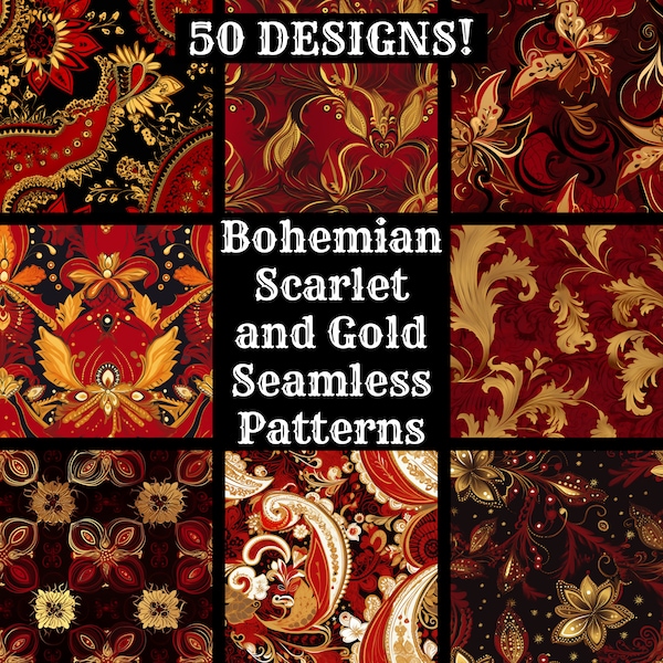 Scarlet and Gold - Etsy