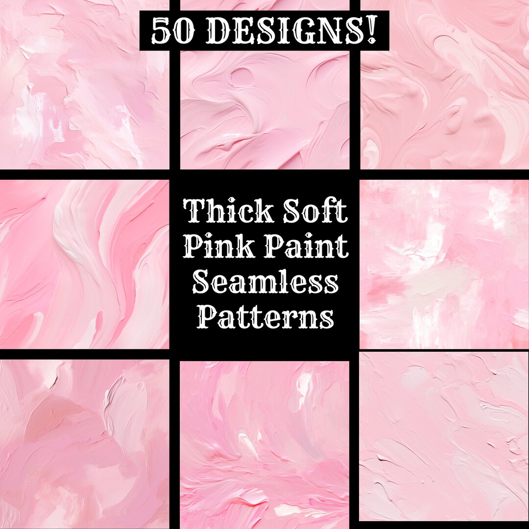 Soft Pink Paint Textures: Seamless Digital Paper (PNG) - Etsy