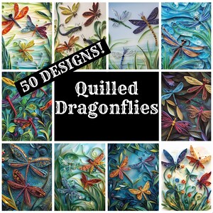 Quilled Dragonflies Journal Paper: Vintage Scrapbook Printables ...