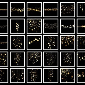 350 Bokeh String Light Photo Overlays: Twinkle Fairy Lights (PNG) - Etsy