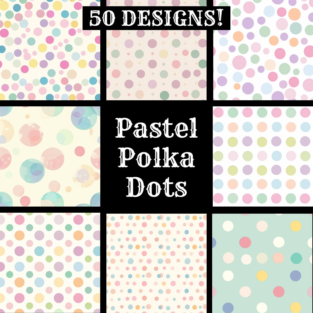 Pastel Polka Dot Paper: Vintage Scrapbook Journal (digital Download) - Etsy