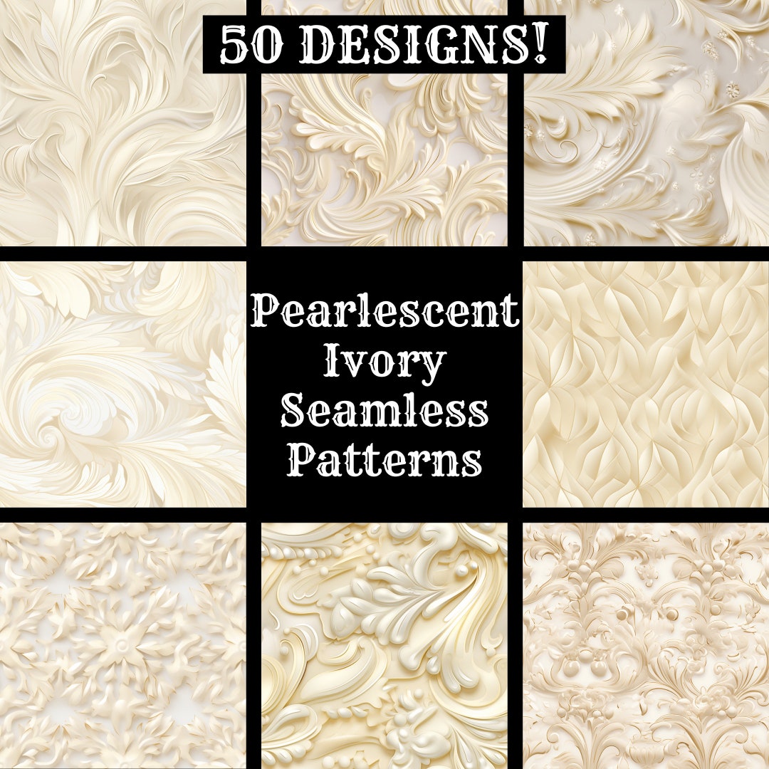 Pearlescent Ivory Seamless Paper: Scrapbook Texture (digital Download ...