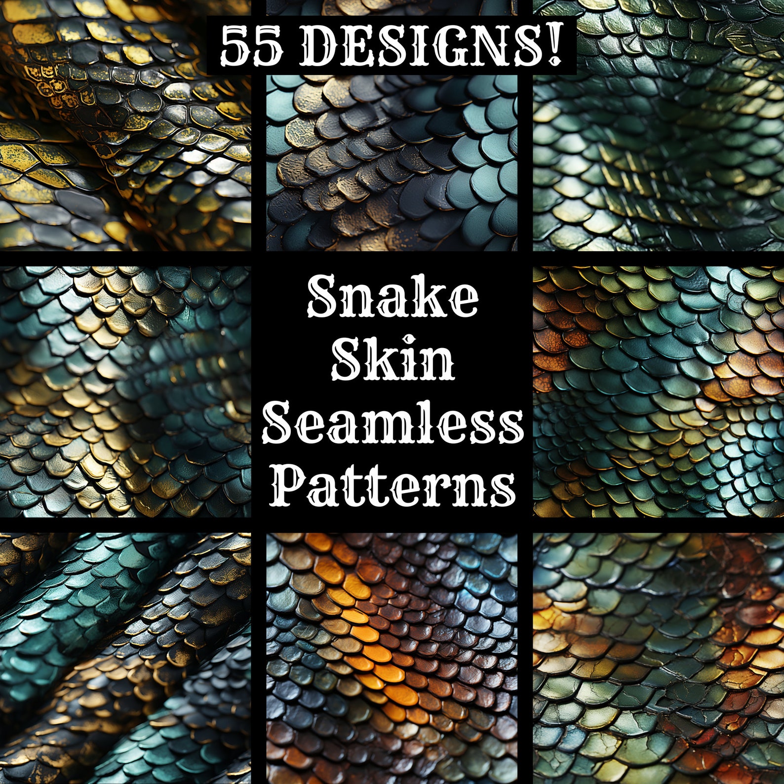 Snake Skin Seamless Digital Paper Printable Scrapbook Paper - Etsy