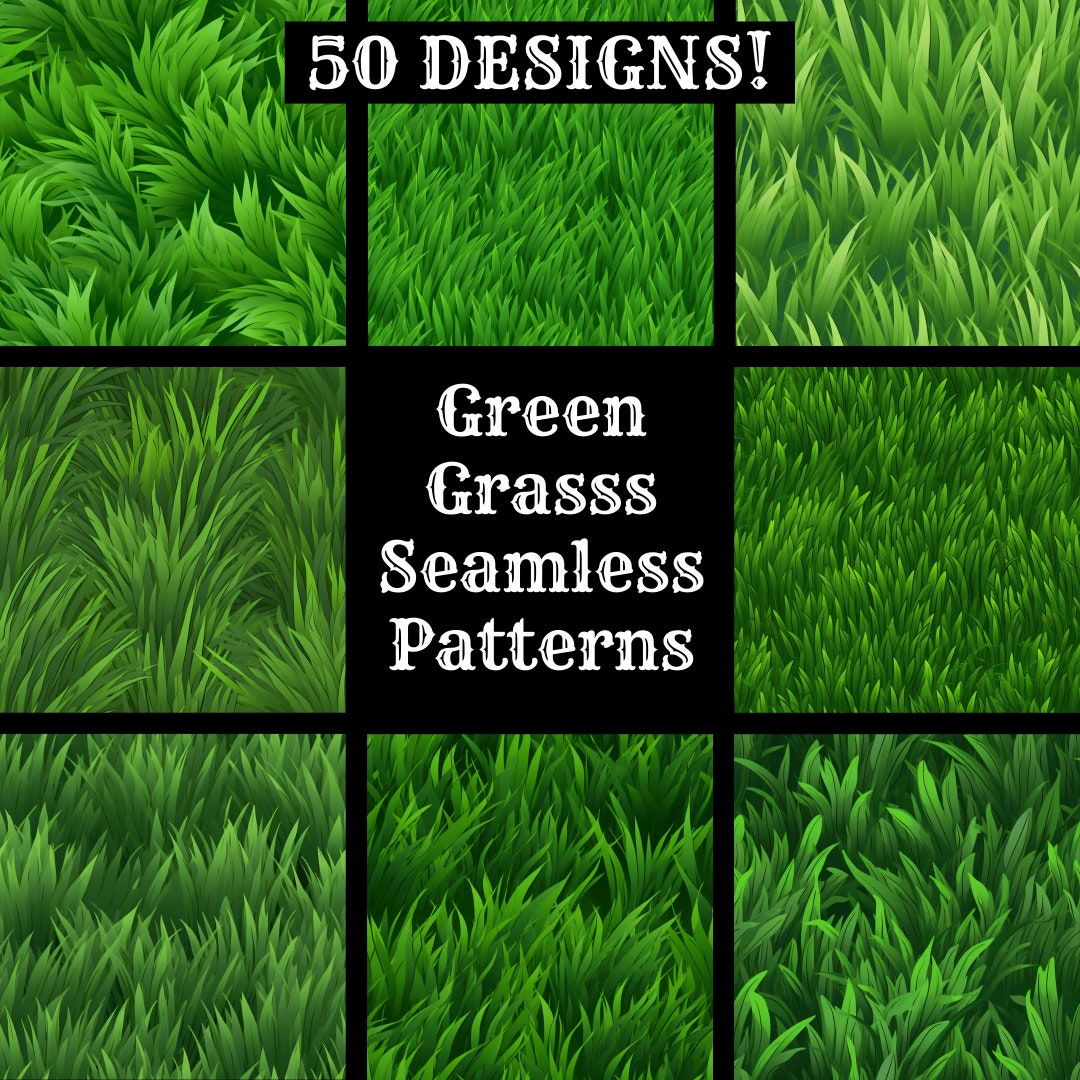 Green Grass Seamless Digital Paper, Printable Scrapbook Paper Seamless ...