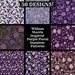 William Morris Inspired Purple Floral Seamless Patterns (digital ...
