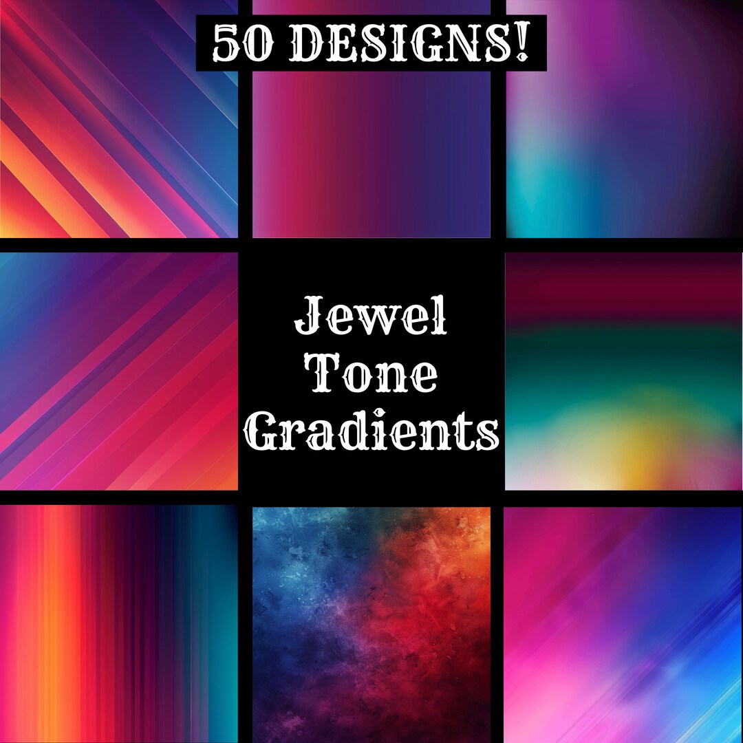 Jewel Tone Gradients Paper, Jewel Tone Gradients Printable Paper ...