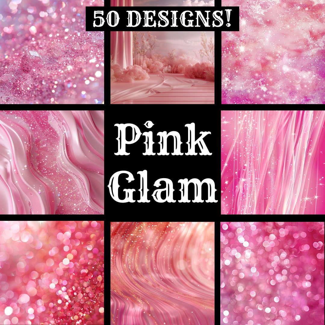 Pink Glam Paper, Pink Glam Printable Paper, Vintage Pink Glam, Pink ...