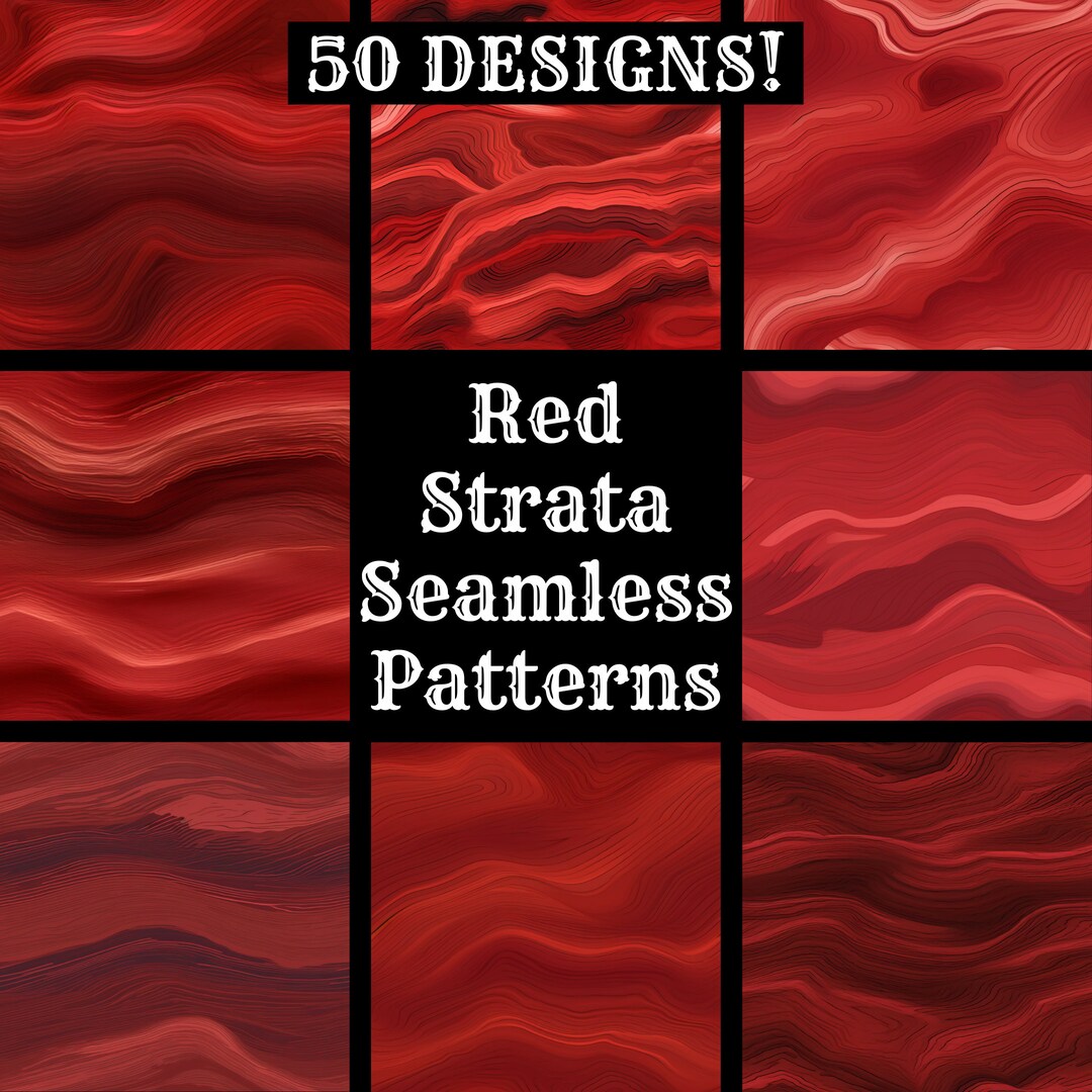 Red Strata Seamless Digital Paper, Printable Scrapbook Paper Seamless ...