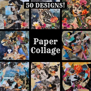 Vintage Paper Collage: High-resolution Digital Paper (PNG) - Etsy