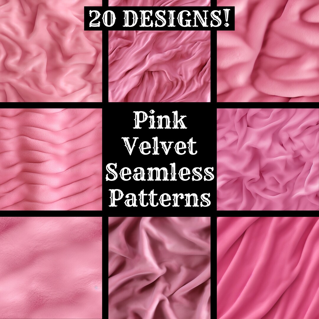 Pink Velvet Seamless Digital Paper, Printable Scrapbook Paper Seamless ...