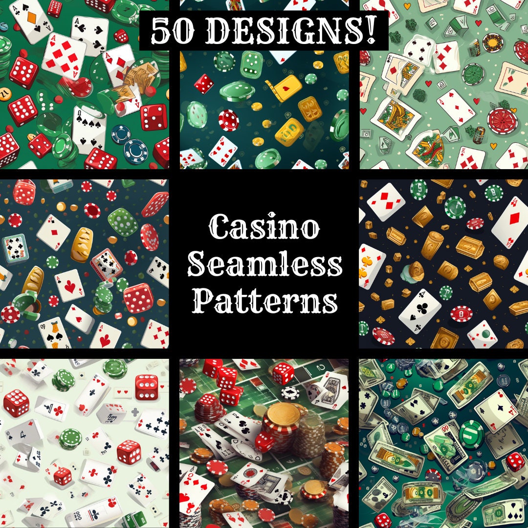 Casino Seamless Digital Paper, Printable Scrapbook Paper Seamless ...
