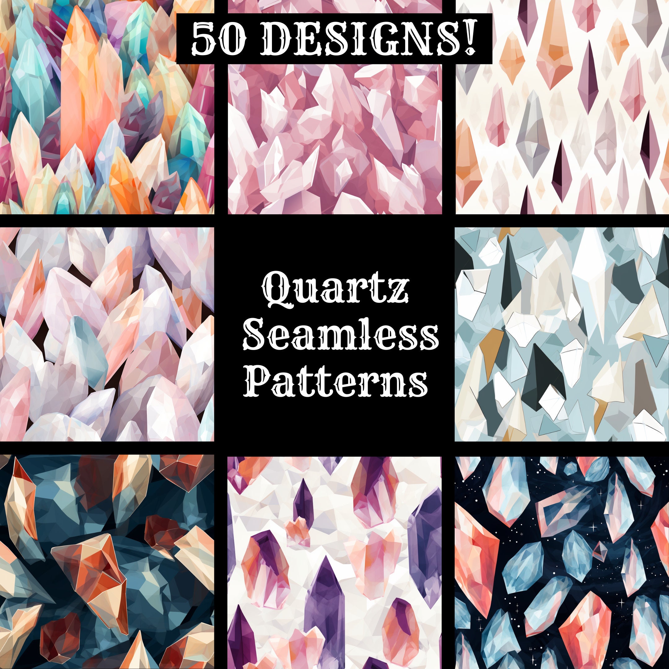 Quartz Seamless Digital Paper, Printable Scrapbook Paper Seamless ...