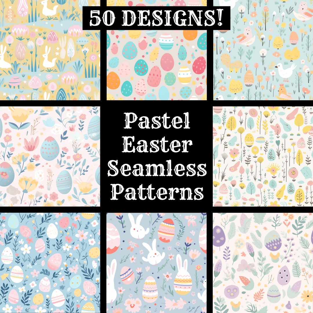 Pastel Easter Seamless Digital Paper, Printable Scrapbook Paper ...