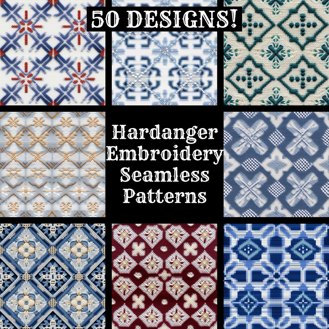 Hardanger Embroidery Seamless Digital Paper, Printable Scrapbook Paper ...