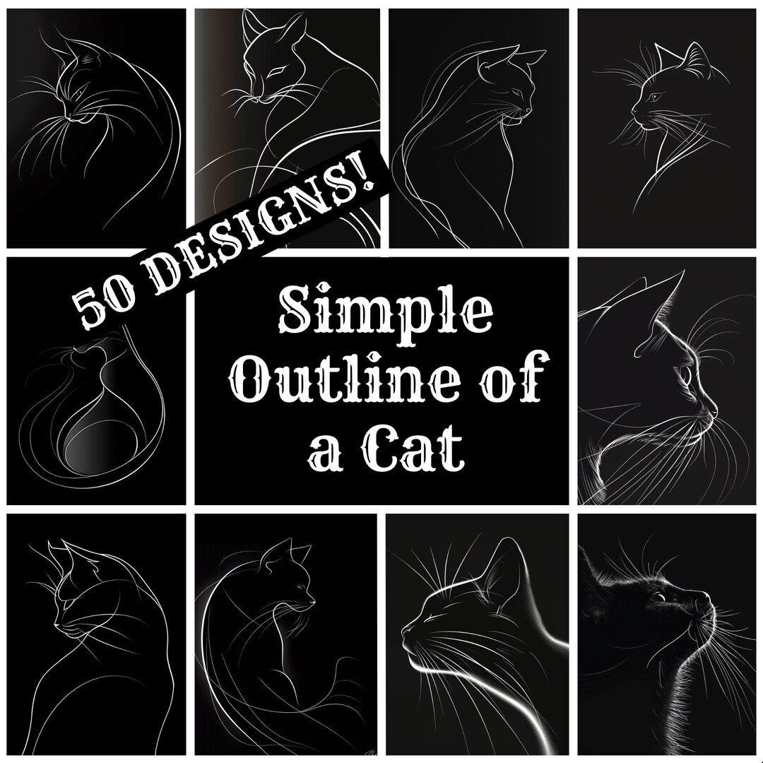 Simple Outline of a Cat Journal Paper, Simple Outline of a Cat ...