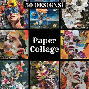 Vintage Paper Collage: High-resolution Digital Paper (PNG) - Etsy