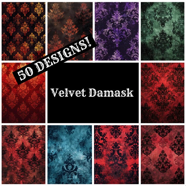 Velvet Damask - Etsy