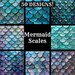 Mermaid Scales Digital Paper: High-resolution Scrapbook Designs (PNG ...