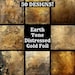 Earth Tone Distressed Gold Foil Paper, Gold Foil Printable Paper, Earth ...