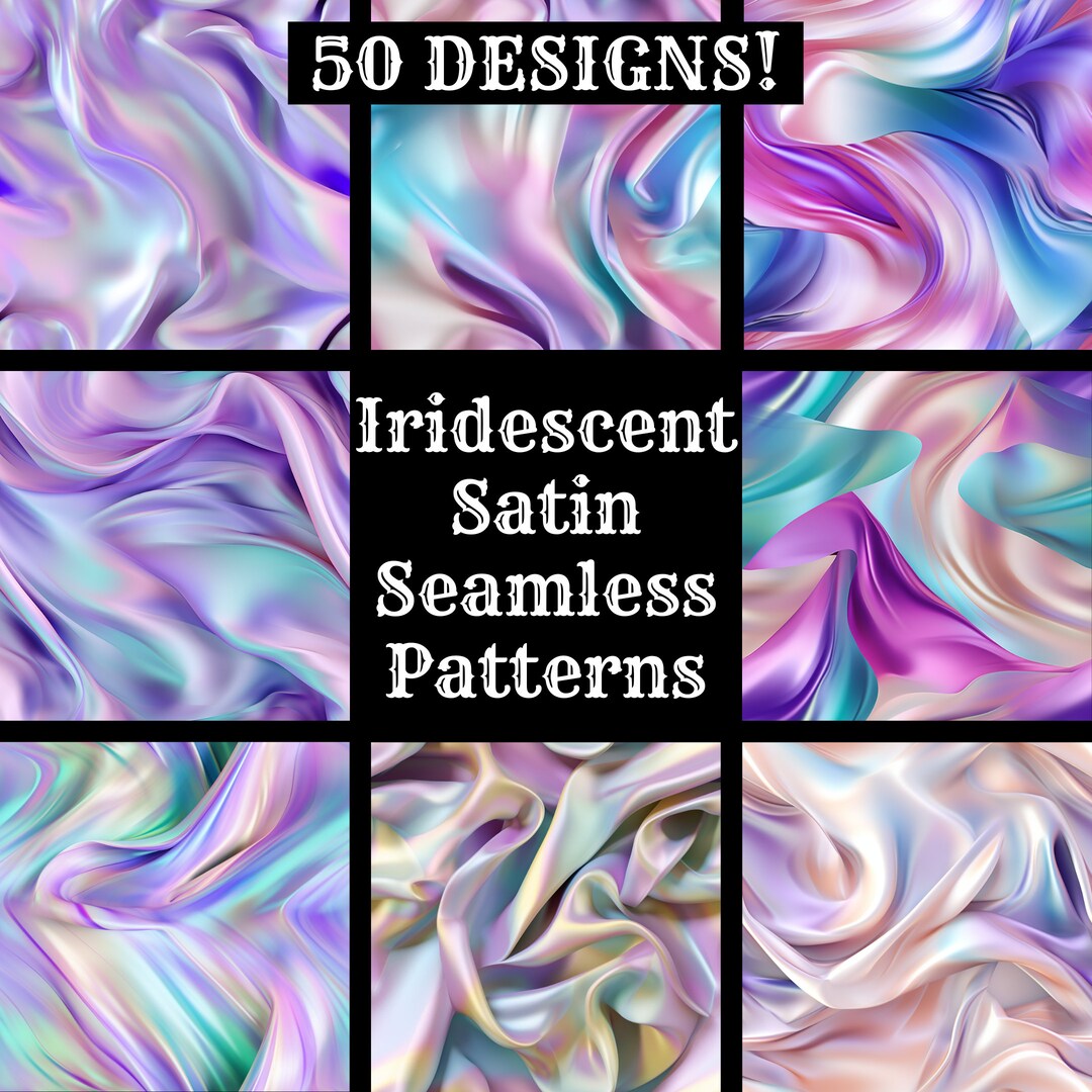 Iridescent Satin Seamless Digital Paper, Printable Scrapbook Paper ...