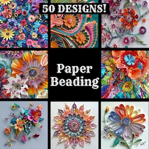 Paper Beading Paper, Paper Beading Printable Paper, Vintage Paper ...