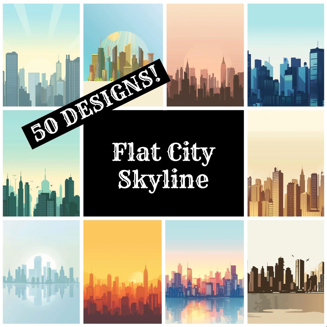 City Skyline Journal Paper: Vintage Scrapbook Inserts (digital Download ...
