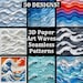3D Paper Art Waves: Seamless Patterns (digital Download) - Etsy