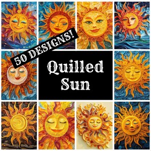 Quilled Sun Journal Paper, Quilled Sun Printable Paper, Vintage ...