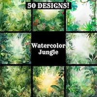 Jungle Animals Digital Paper,jungle Papers,digital Paper Pack,jungle ...