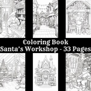 Santas Workshop Printable Adult Coloring Pages Kids Coloring Pages ...