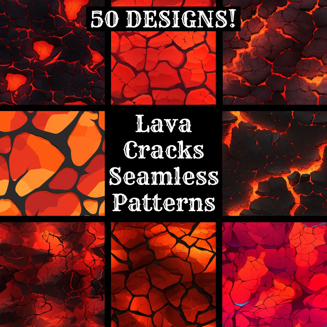 Lava Cracks Seamless Digital Paper Printable Scrapbook Paper - Etsy