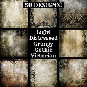 Gothic Victorian Digital Paper: Distressed Textures, Scrapbook Journal ...