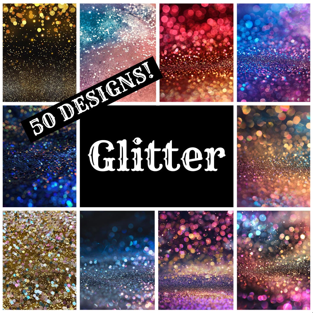Glitter Journal Paper, Glitter Printable Paper, Vintage Journal ...