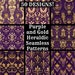 Purple and Gold Heraldic Seamless Digital Paper, Printable Scrapbook ...