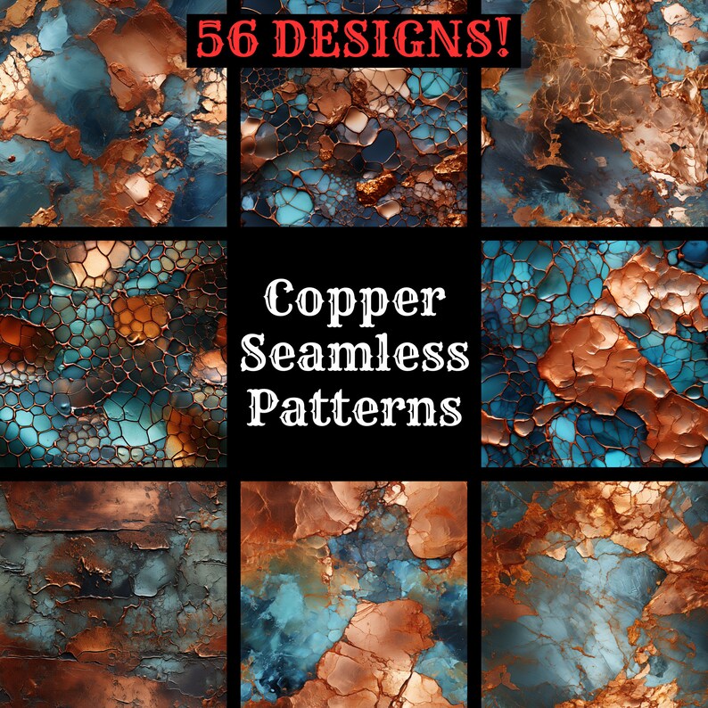 Copper Seamless Digital Paper, Printable Scrapbook Paper Seamless ...