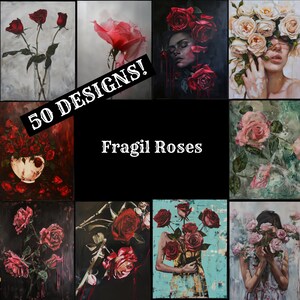 Fragile Roses Journal Paper: Vintage Scrapbook Printables (digital ...