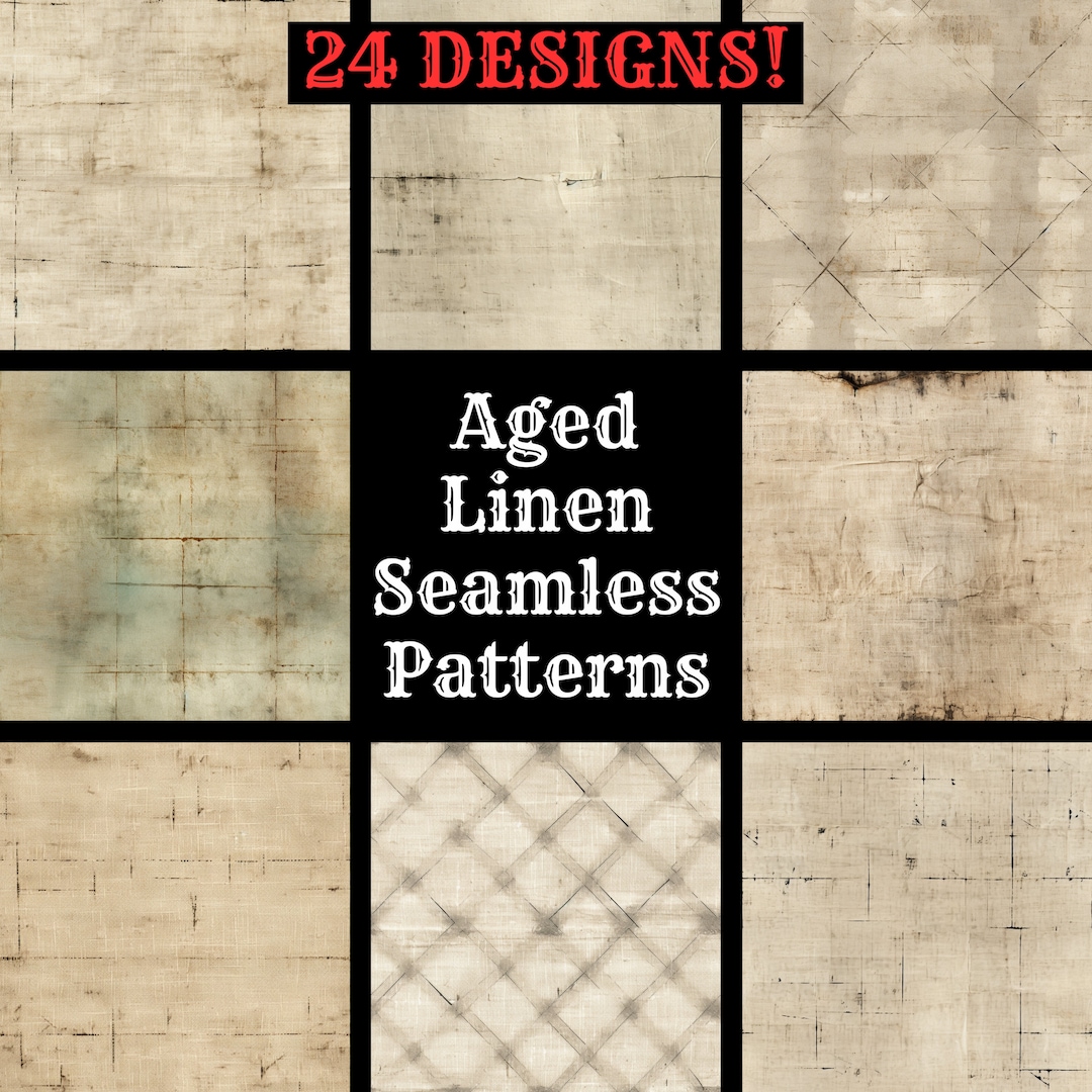 Aged Linen Seamless Textures: Printable Scrapbook Paper (digital ...