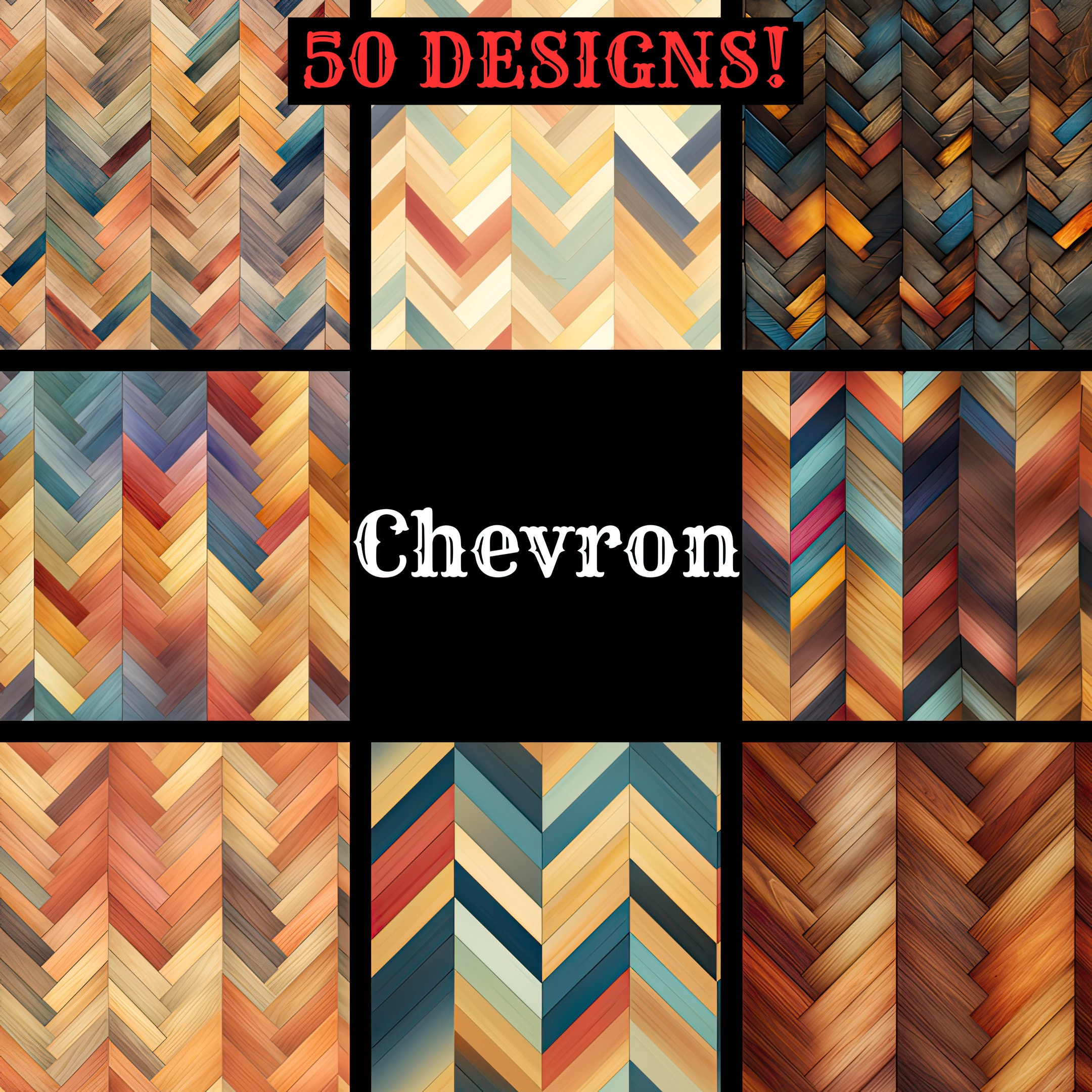 Seamless Chevron Wood Digital Paper, Printable Scrapbook Paper Wood ...