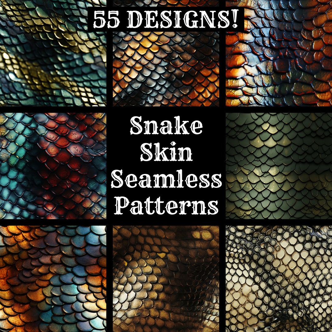 Snake Skin Seamless Digital Paper, Printable Scrapbook Paper Seamless ...