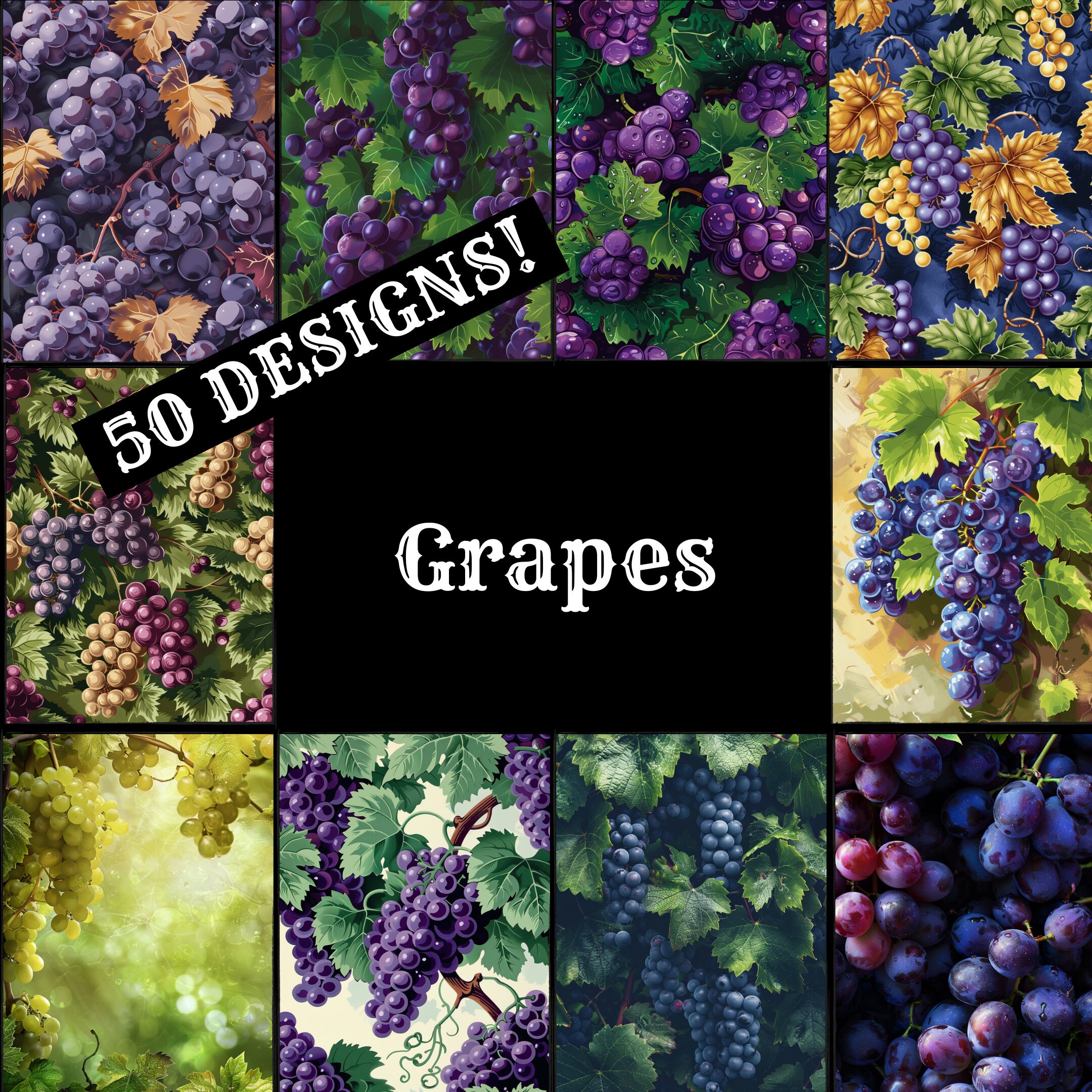 Grapes Journal Paper, Grapes Printable Paper, Vintage Grapes, Grapes ...