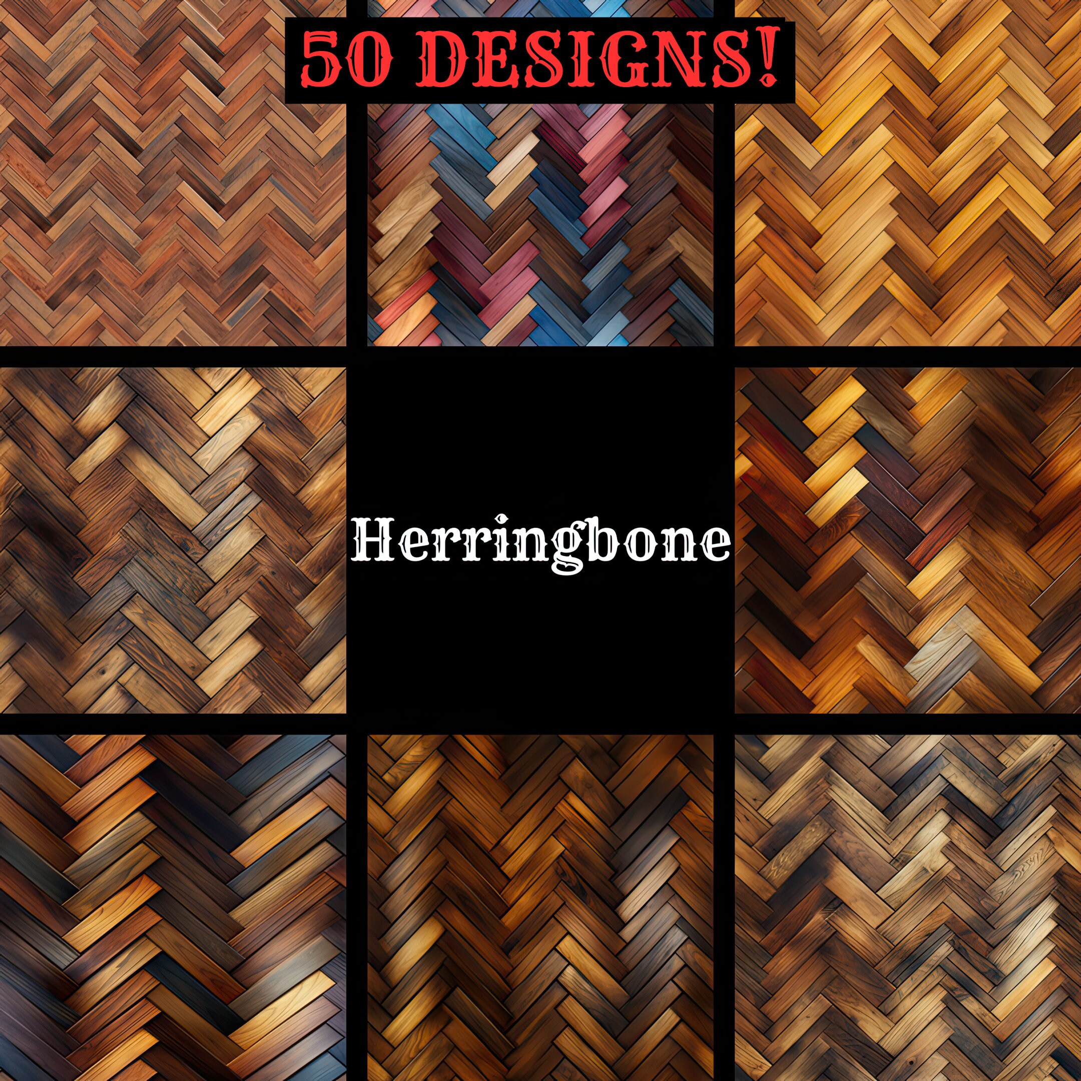 Seamless Herringbone Wood Digital Paper Printable Scrapbook - Etsy