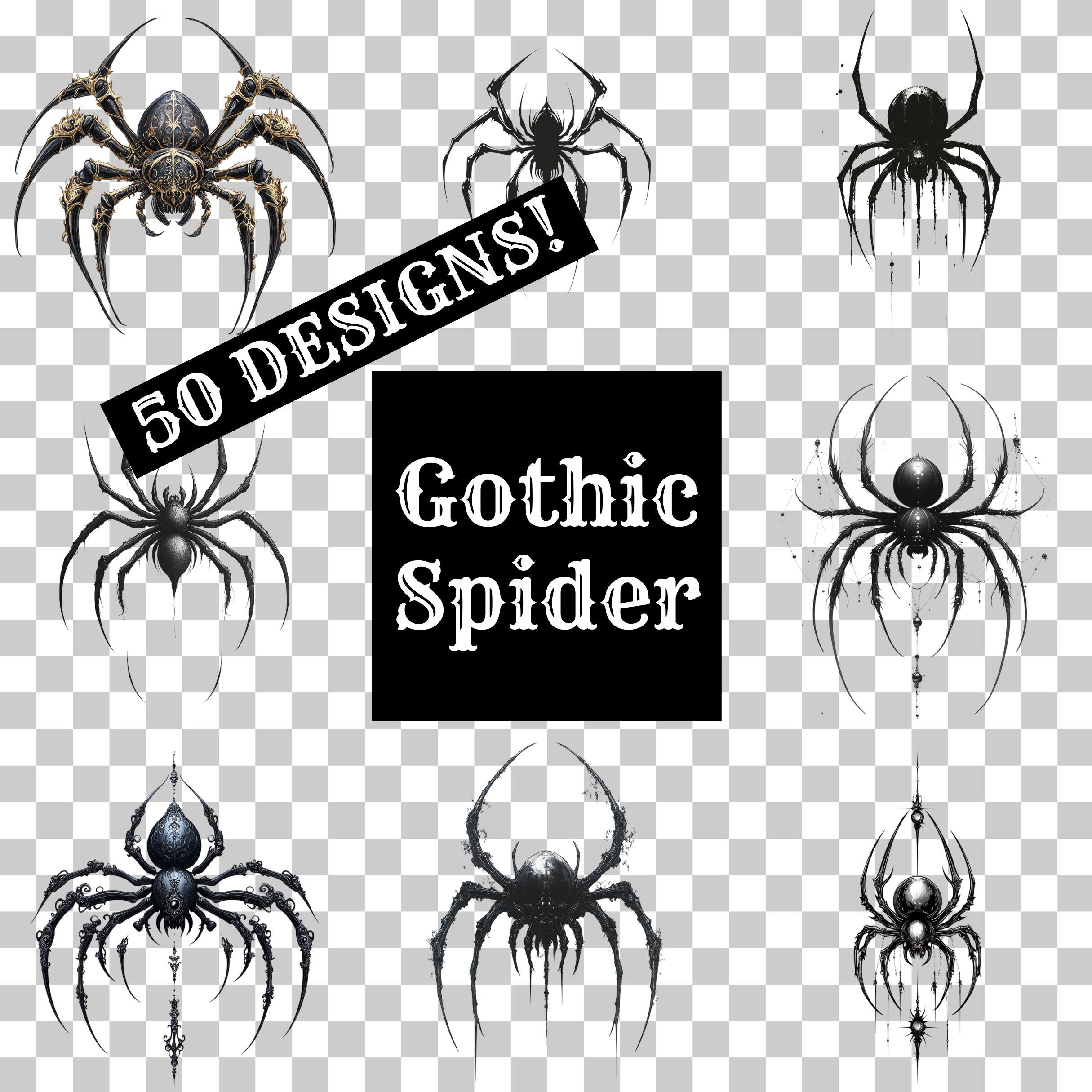 Gothic Spider Clip Art: Translucent PNG Overlays (digital Download) - Etsy