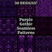 Purple Gothic Seamless Patterns: Digital Scrapbook Paper (digital ...