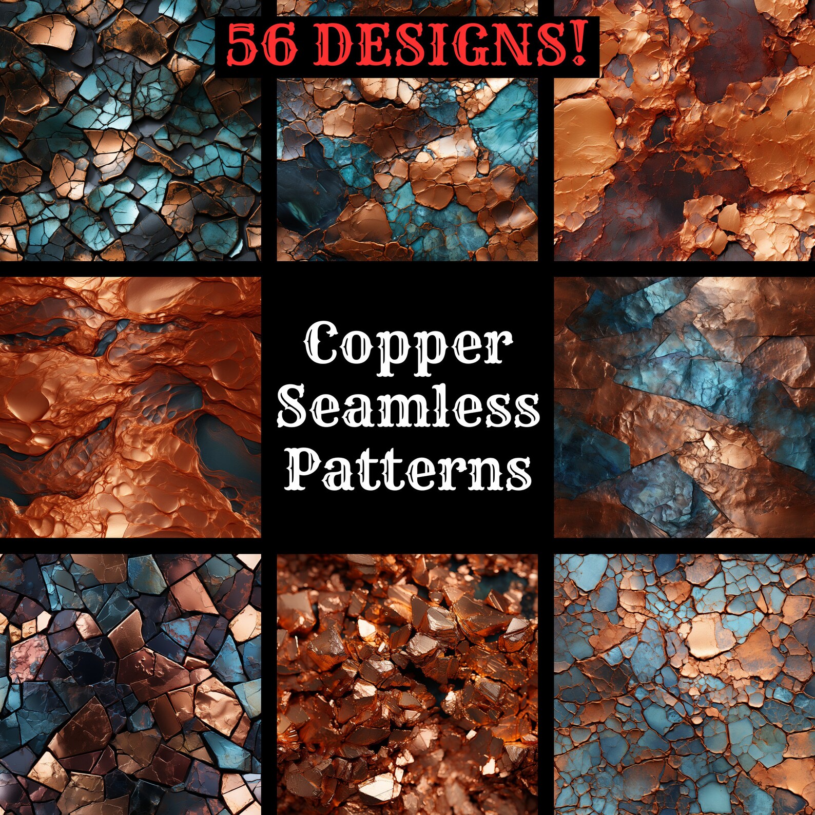 Copper Seamless Digital Paper, Printable Scrapbook Paper Seamless ...