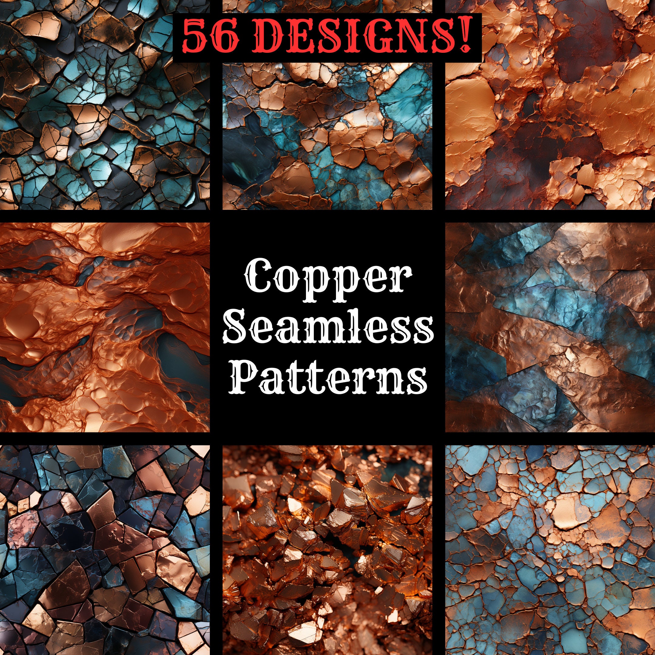 Copper Seamless Digital Paper, Printable Scrapbook Paper Seamless ...