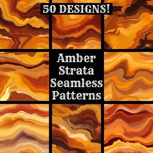 Amber Strata Seamless Digital Paper, Printable Scrapbook Paper Seamless ...