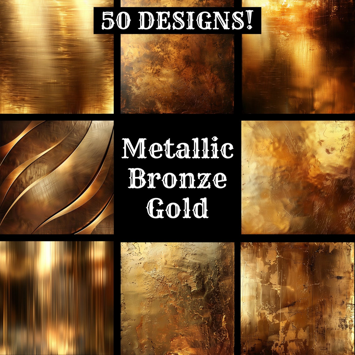 Metallic Bronze Gold Digital Paper: High-resolution Journaling (digital ...