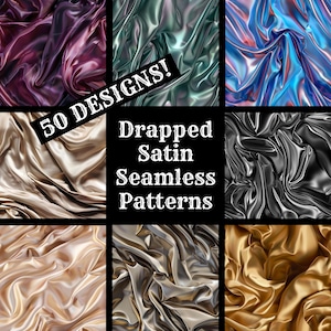 Draped Satin Seamless Digital Paper, Draped Satin Printable Scrapbook ...