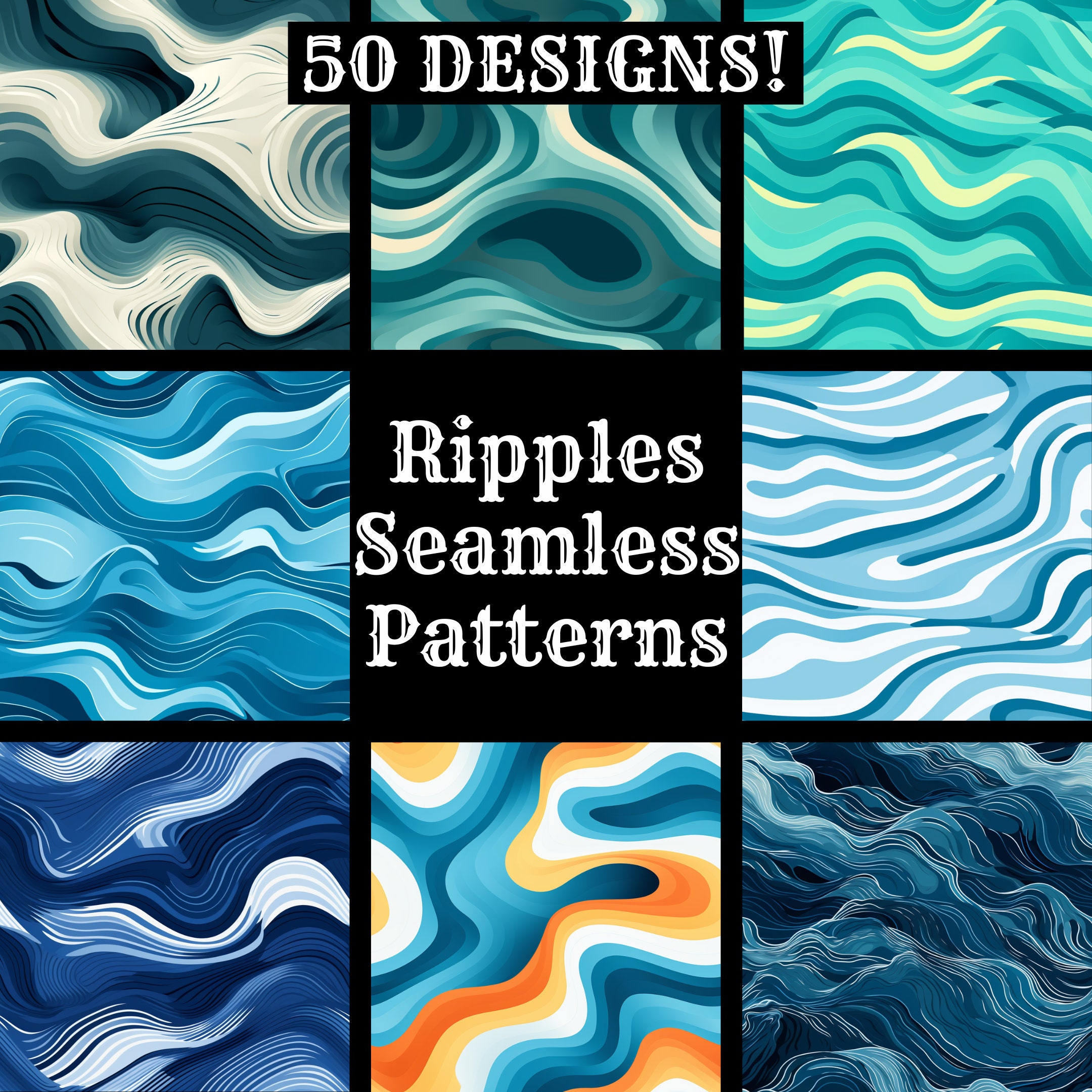 Ripples Seamless Digital Paper Printable Scrapbook Paper - Etsy