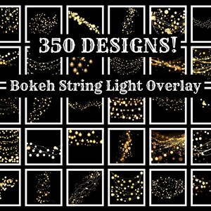 350 Bokeh String Light Photo Overlays: Twinkle Fairy Lights (PNG) - Etsy